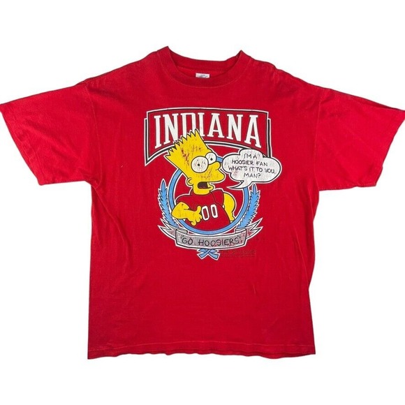 LOGO 7 | Shirts | Vintage Indiana University Iu Hoosiers Bart Simpson ...